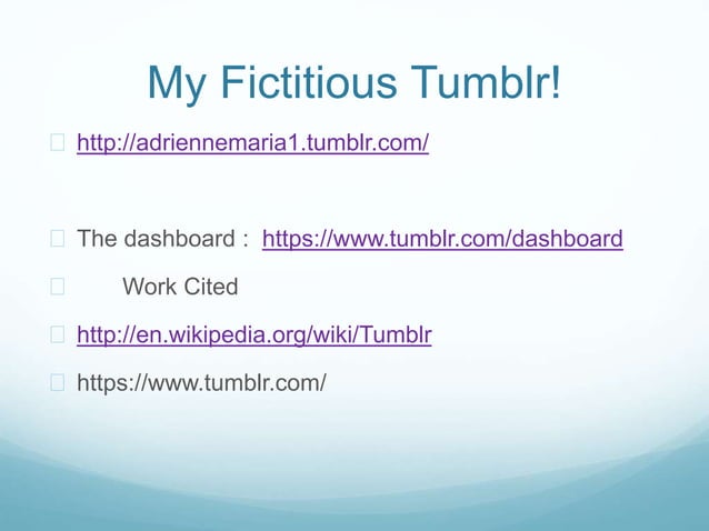 Tumblr powerpoint | PPTX