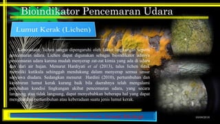 Tumbuhan sebagai bioindikator pencemaran lingkungan | PPTX