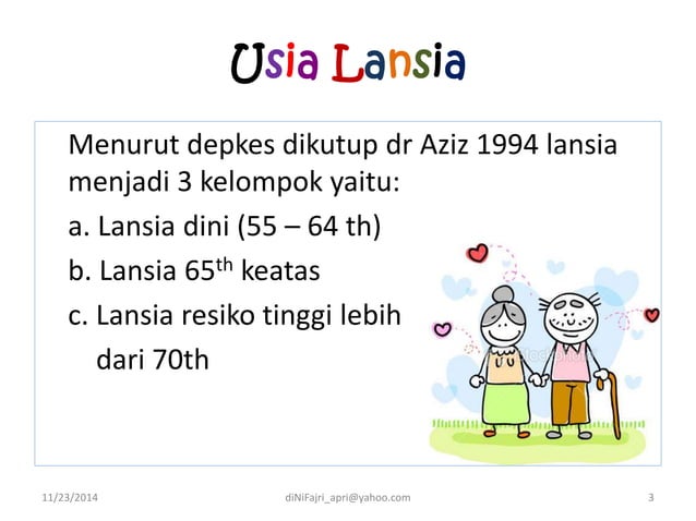 Tumbuh kembang lansia | PPTX