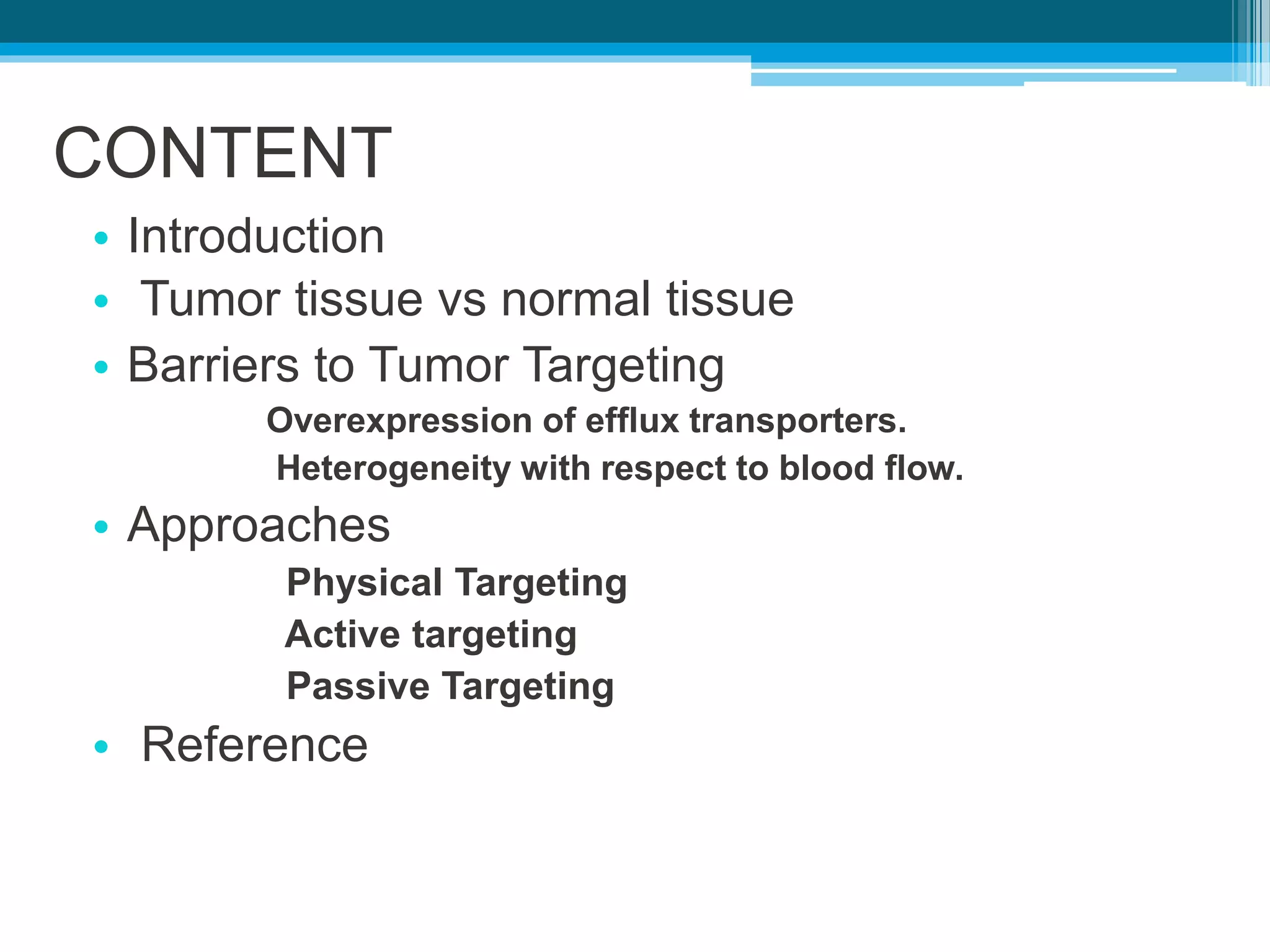 Tumor targeting drug delivery system | PPTX
