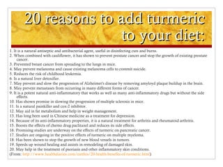 Turmeric: Medicinal, Cancer, Bacteria Cure | PPT