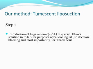 Tumescent liposuction at Venkat Center, Bangalore | PPT