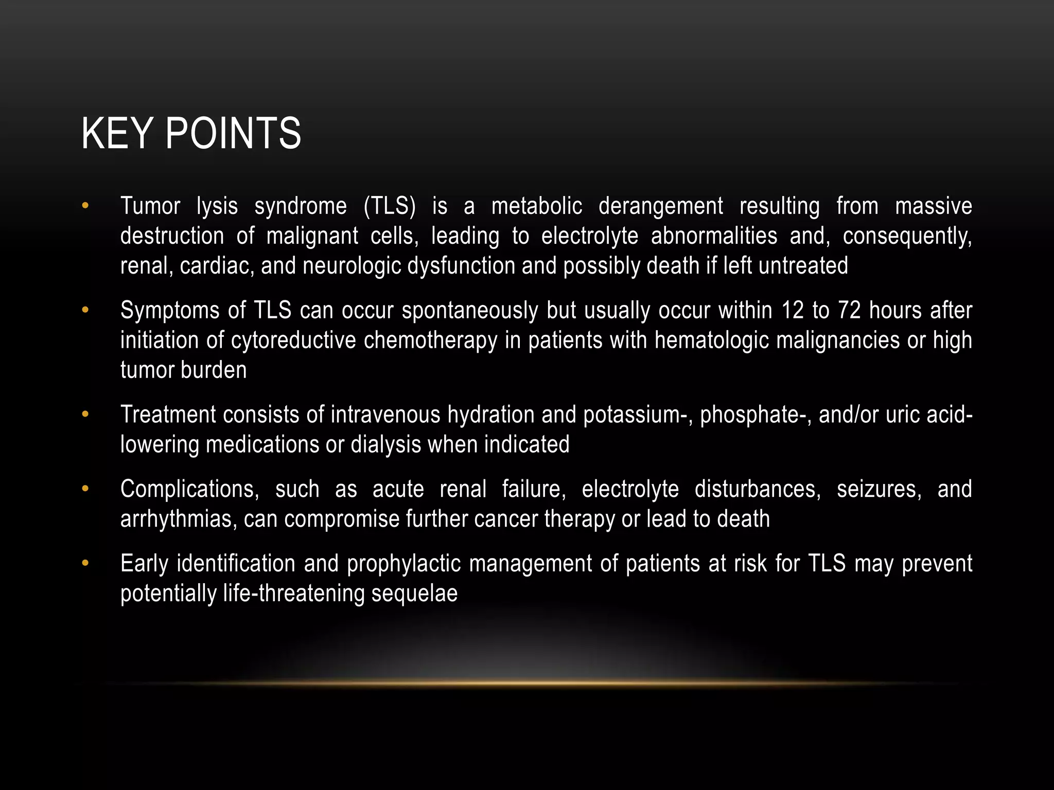 Tumor Lysis Syndrome - Final | PPTX