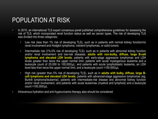 Tumor Lysis Syndrome - Final | PPTX
