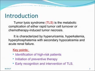 Tumor Lysis Syndrome2 | PPT | Cancer | Diseases and Conditions