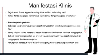 Tumor Appendiks koas tahun 2019/2020 atas nama | PPTX