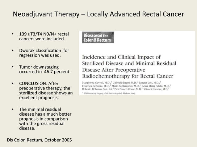Tumor board locally advanced rectal cancer | PPT