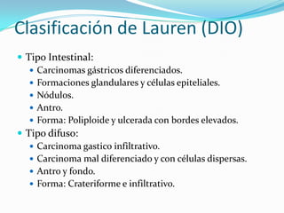 Tumores benignos de Estomago y Cáncer gástrico | PPTX