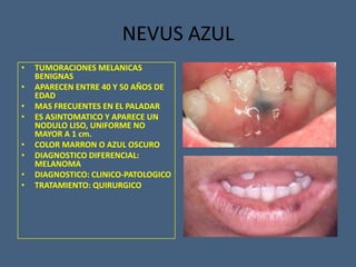 Tumores benignos y malignos de cavidad oral | PPTX