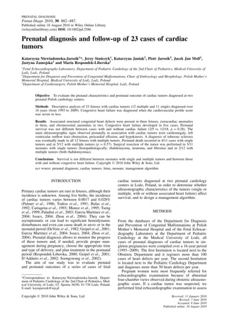 Tumores cardíacos | PDF