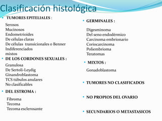 Estadificación Del Cáncer De Ovario