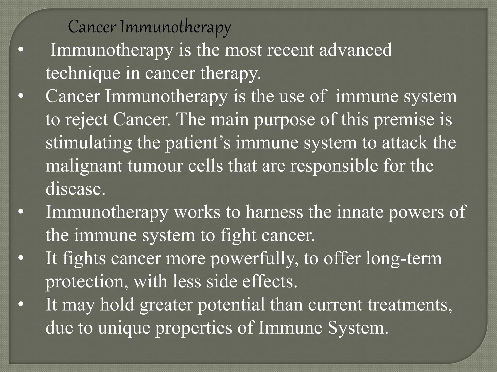 Tumor immunology with immunotherapy ppt | PPTX