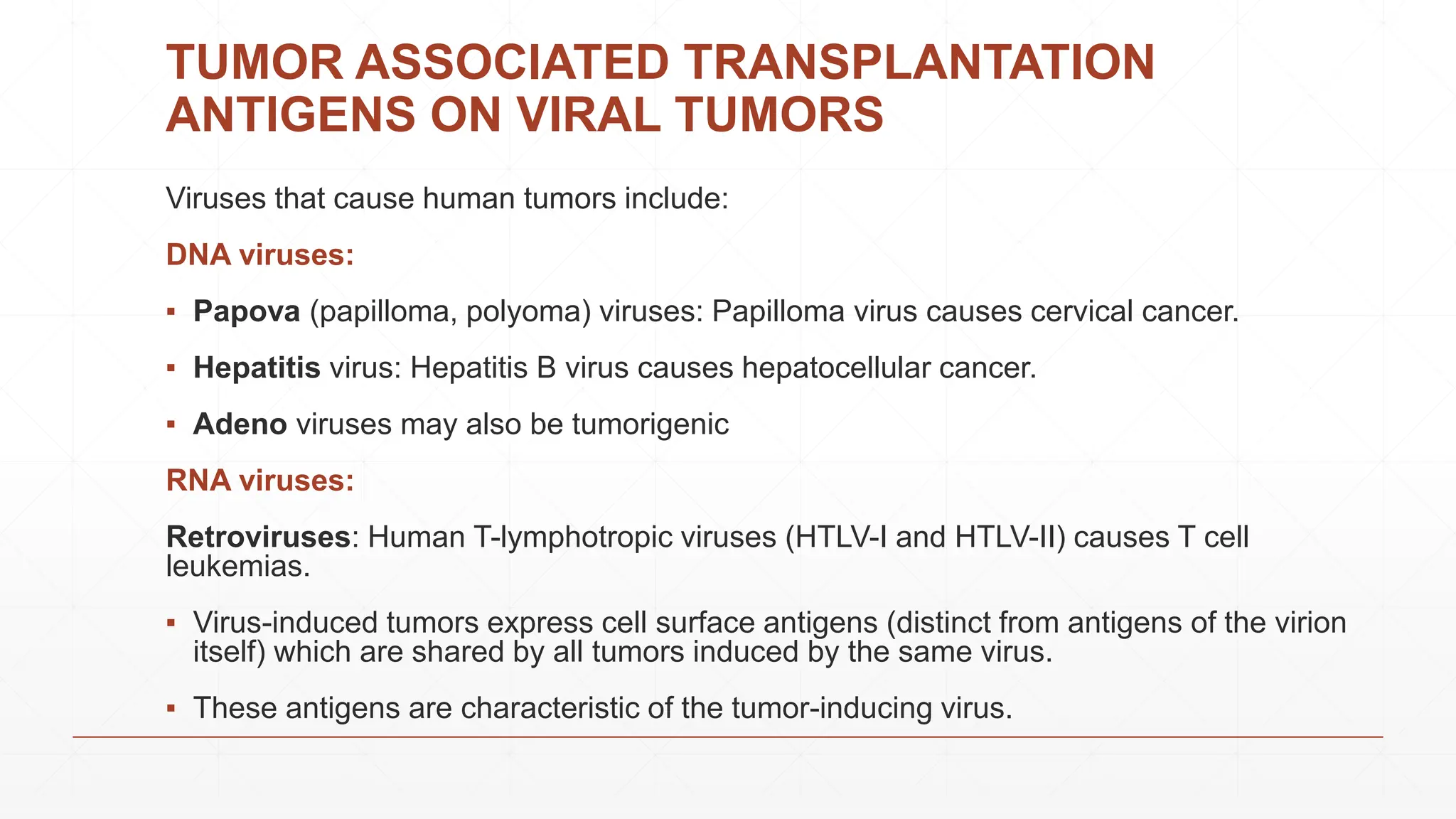 Tumor Immunology and role of antigens in analysis of anaplastic tumors ...