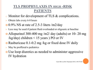 Tumor lysis syndrome | PPT