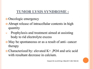Tumor lysis syndrome | PPT