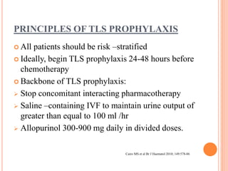 Tumor lysis syndrome | PPT