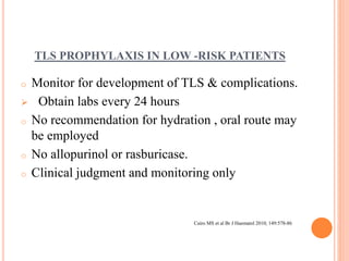 Tumor lysis syndrome | PPT