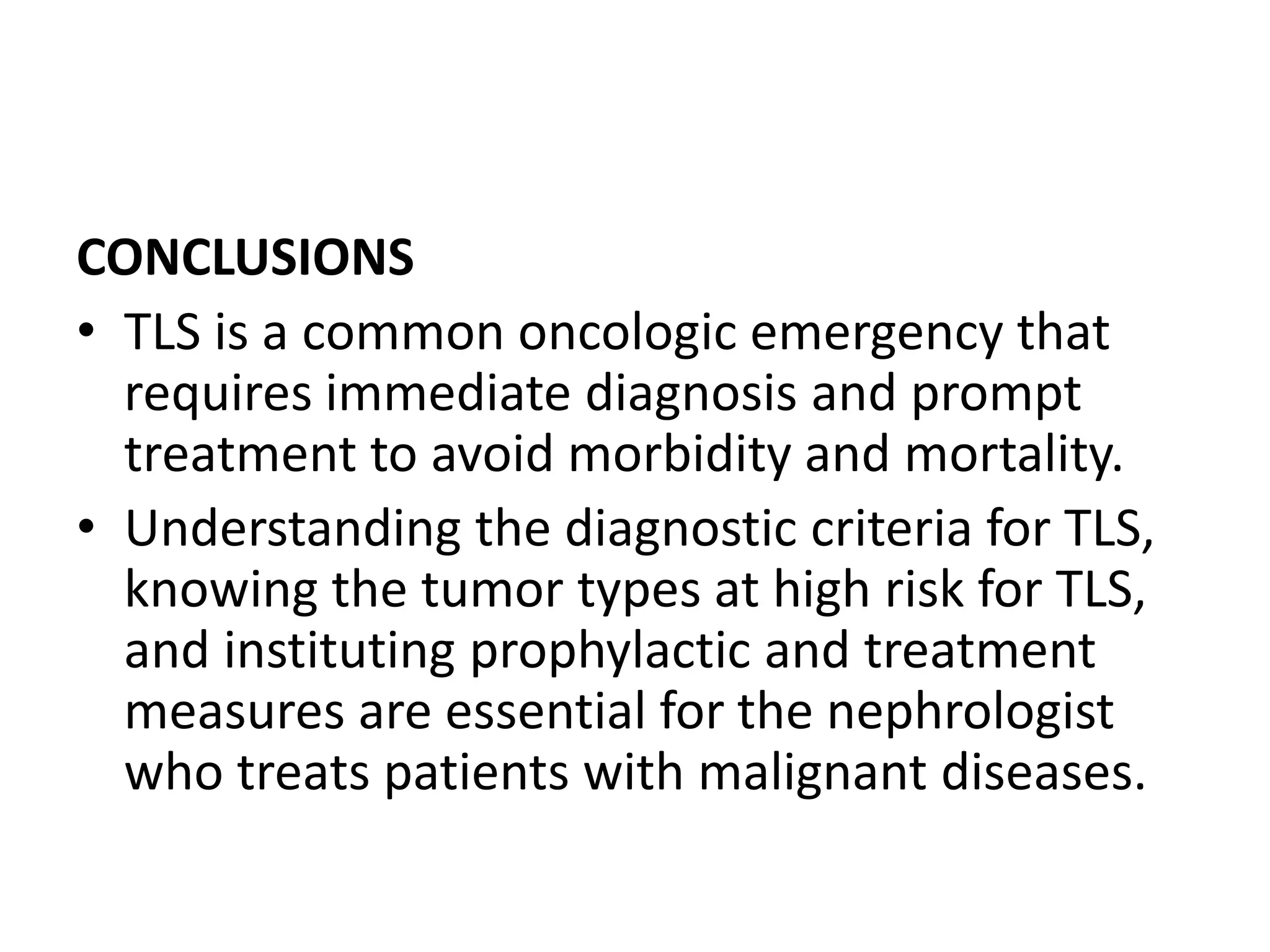 Tumor lysis syndrome | PPTX