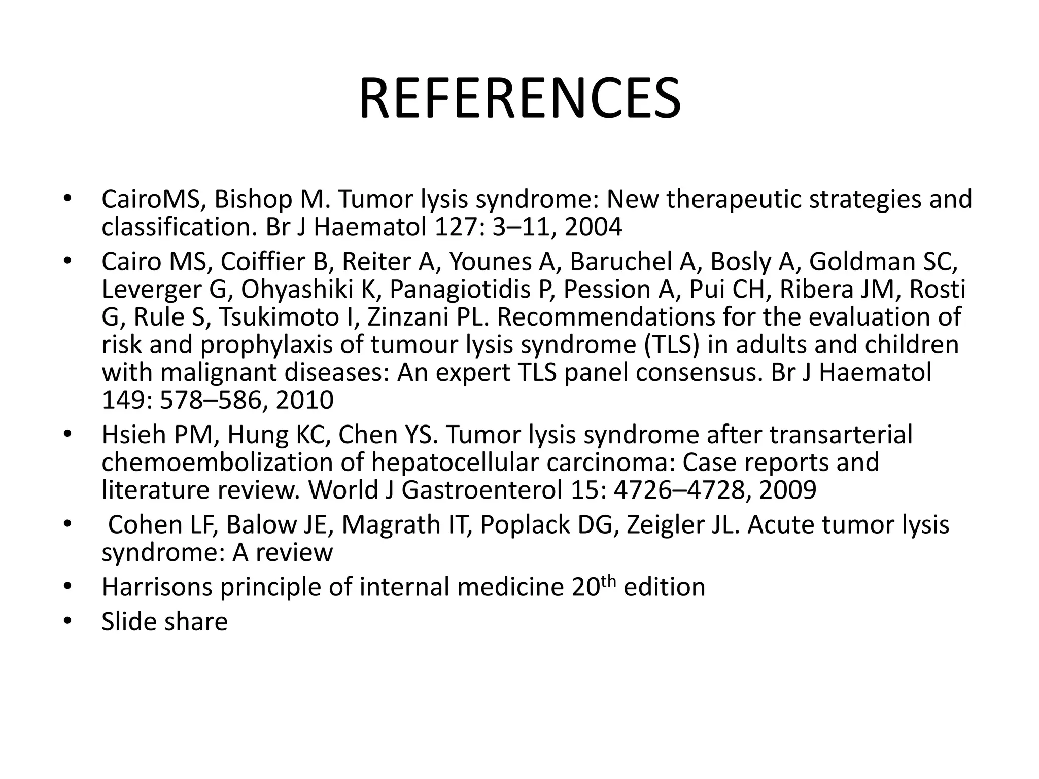 Tumor lysis syndrome | PPTX