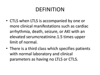 Tumor lysis syndrome | PPTX