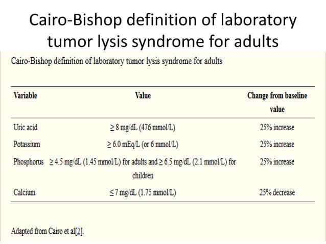 Tumor lysis syndrome | PPTX | Cancer | Diseases and Conditions