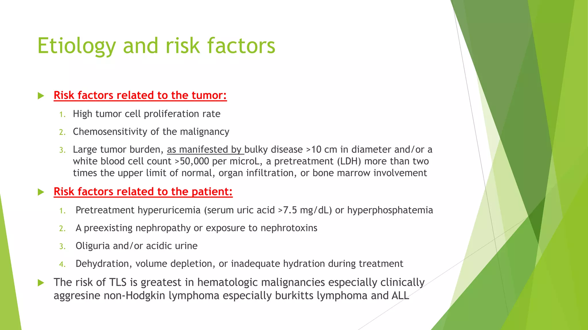 Tumor lysis syndrome | PPTX