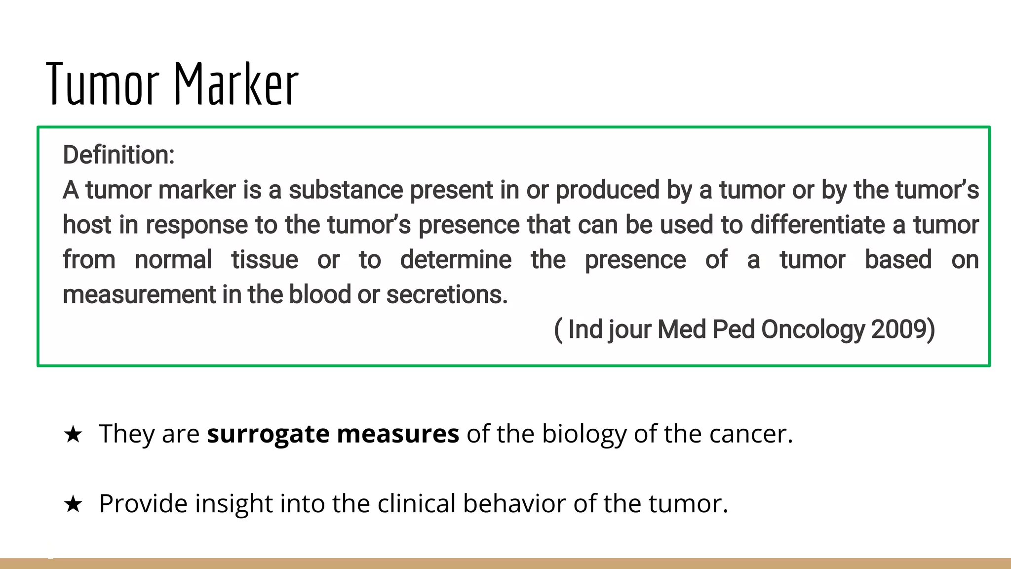 Tumor marker /Cancer Biomarkers (Updated) | PPTX