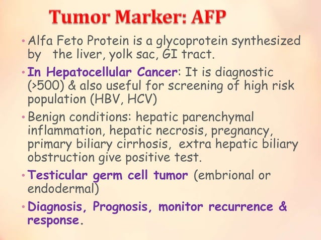 Tumor markers - | PPSX | Reproductive Health | Diseases and Conditions