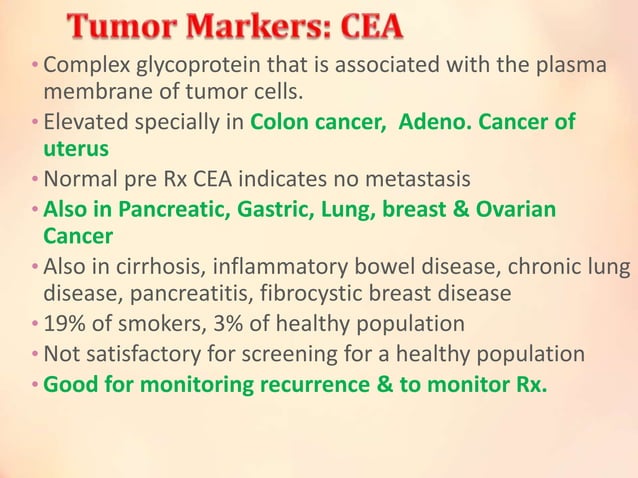 Tumor markers - | PPSX | Reproductive Health | Diseases and Conditions