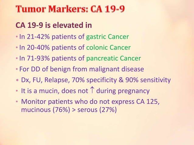 Tumor markers - | PPSX | Reproductive Health | Diseases and Conditions