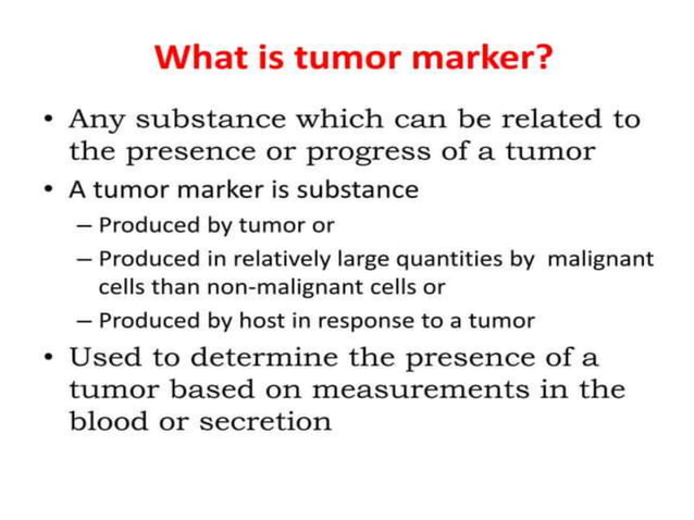 TUMOR MARKERS.-1.pptx by Aikoman radiology scientist at Catholic ...