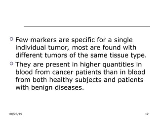 TUMOR MARKERS- DIFFERENT TYPES AND APPLICATIONS | PPT