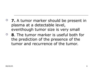 TUMOR MARKERS- DIFFERENT TYPES AND APPLICATIONS | PPT