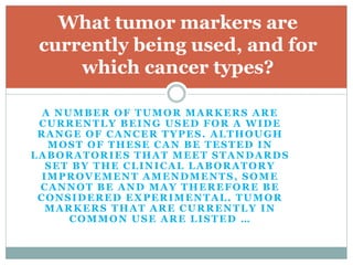 Tumor markers,AFP.CEA