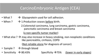 Tumor markers in diagnosis and prognosis of colorectal | PPT
