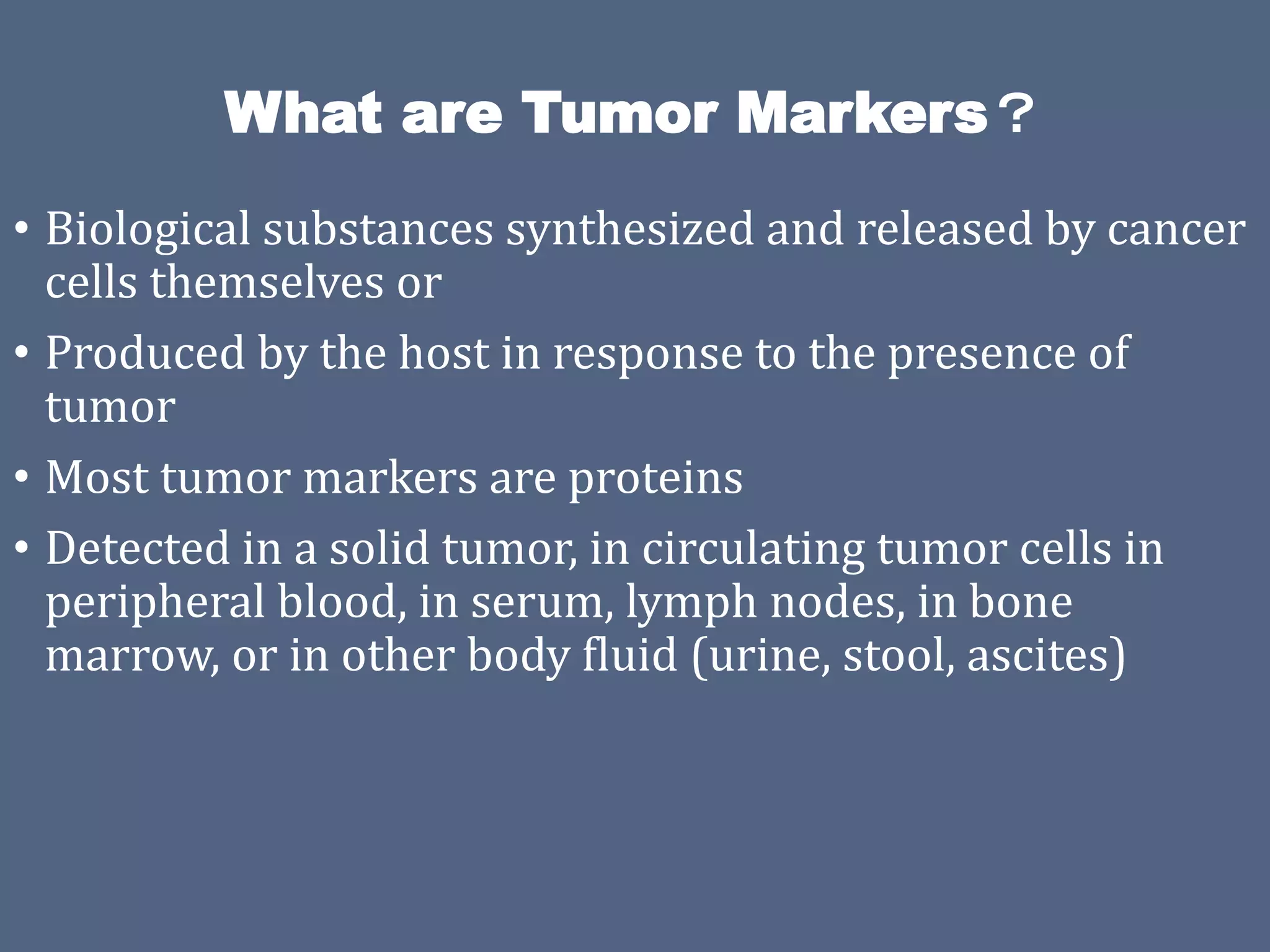 Tumor markers in routine practice | PPT | Free Download