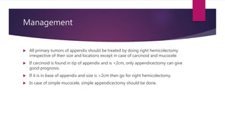 Tumors of appendix | PPTX