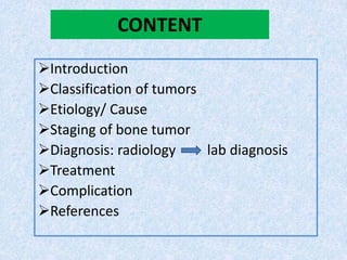 Tumors of bone | PPTX