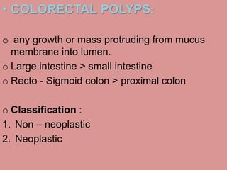 Tumors of colon | PPTX