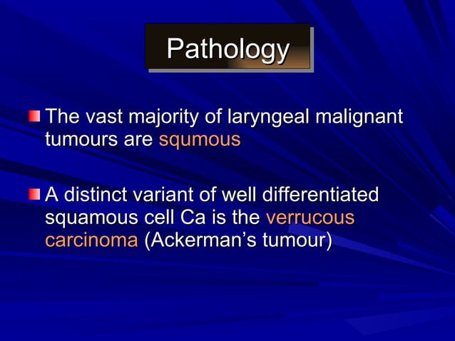 E.N.T,Tumors of larynx.(dr.usif chalabe) | PPT | Ear, Nose and Throat ...