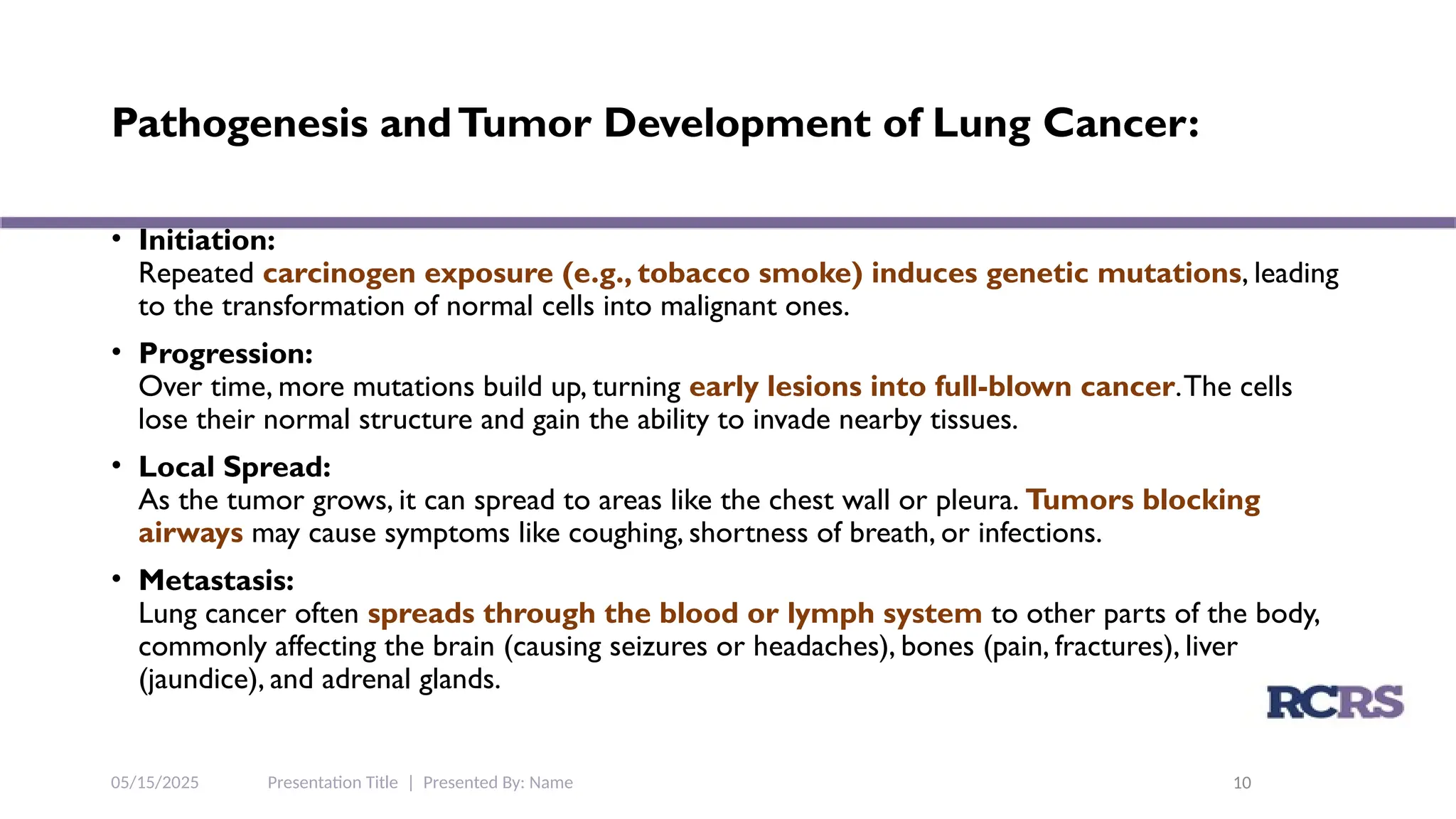 Detail TUMORS OF LUNGS presentation surgery ppt | PPTX
