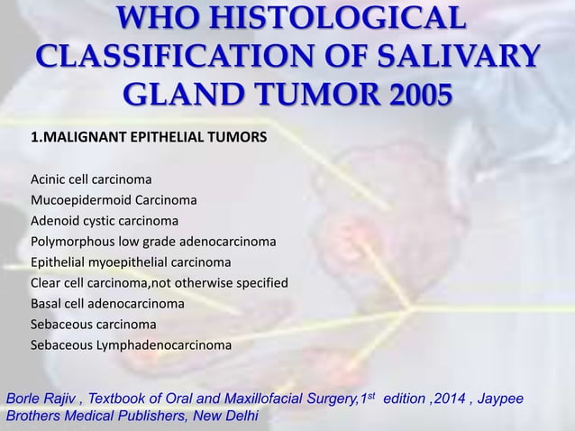 Tumors of salivary glands | PPTX