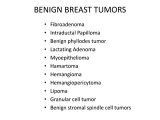 Tumors of the breast | PPTX