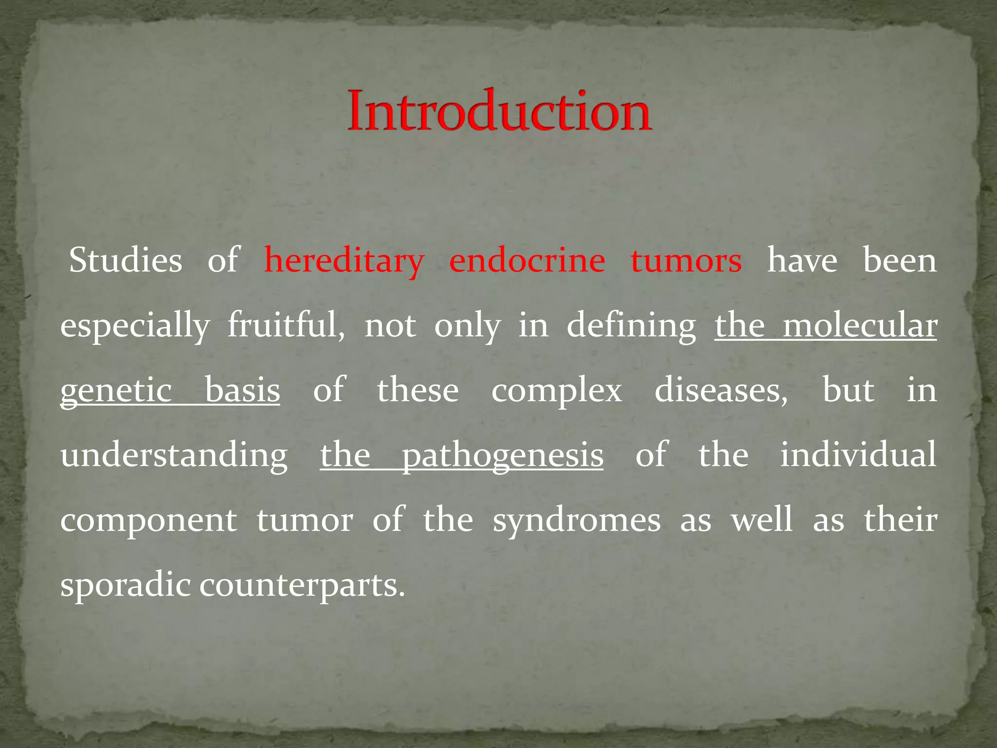 Tumors of the endocrine system | PPTX