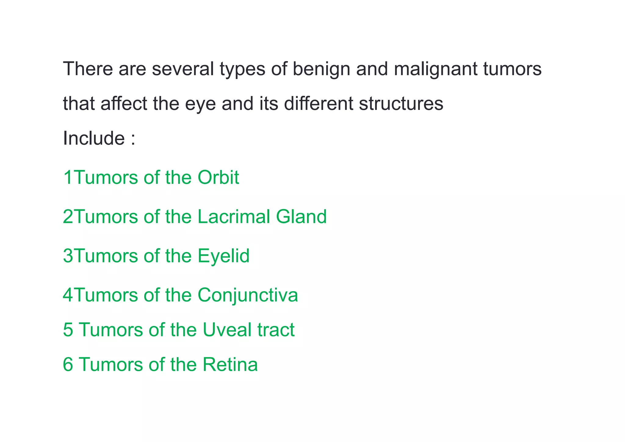 Tumors of the eye | PPT