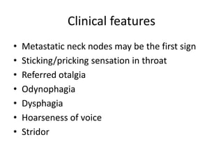 Tumors of the hypopharynx | PPTX