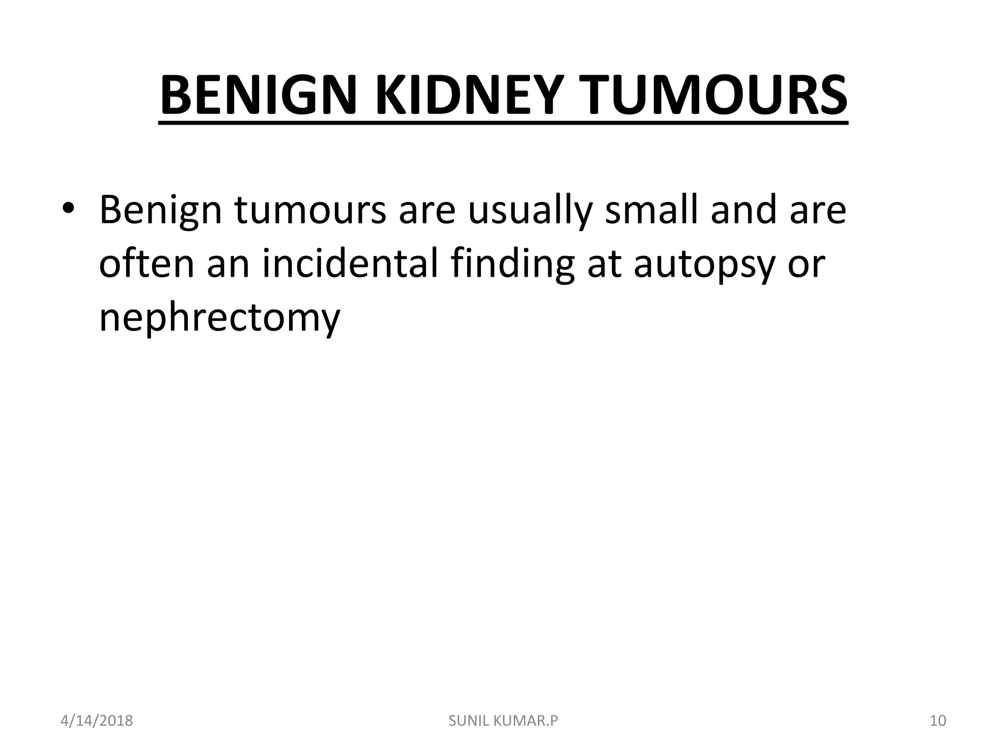 Tumors of the kidney | PPTX