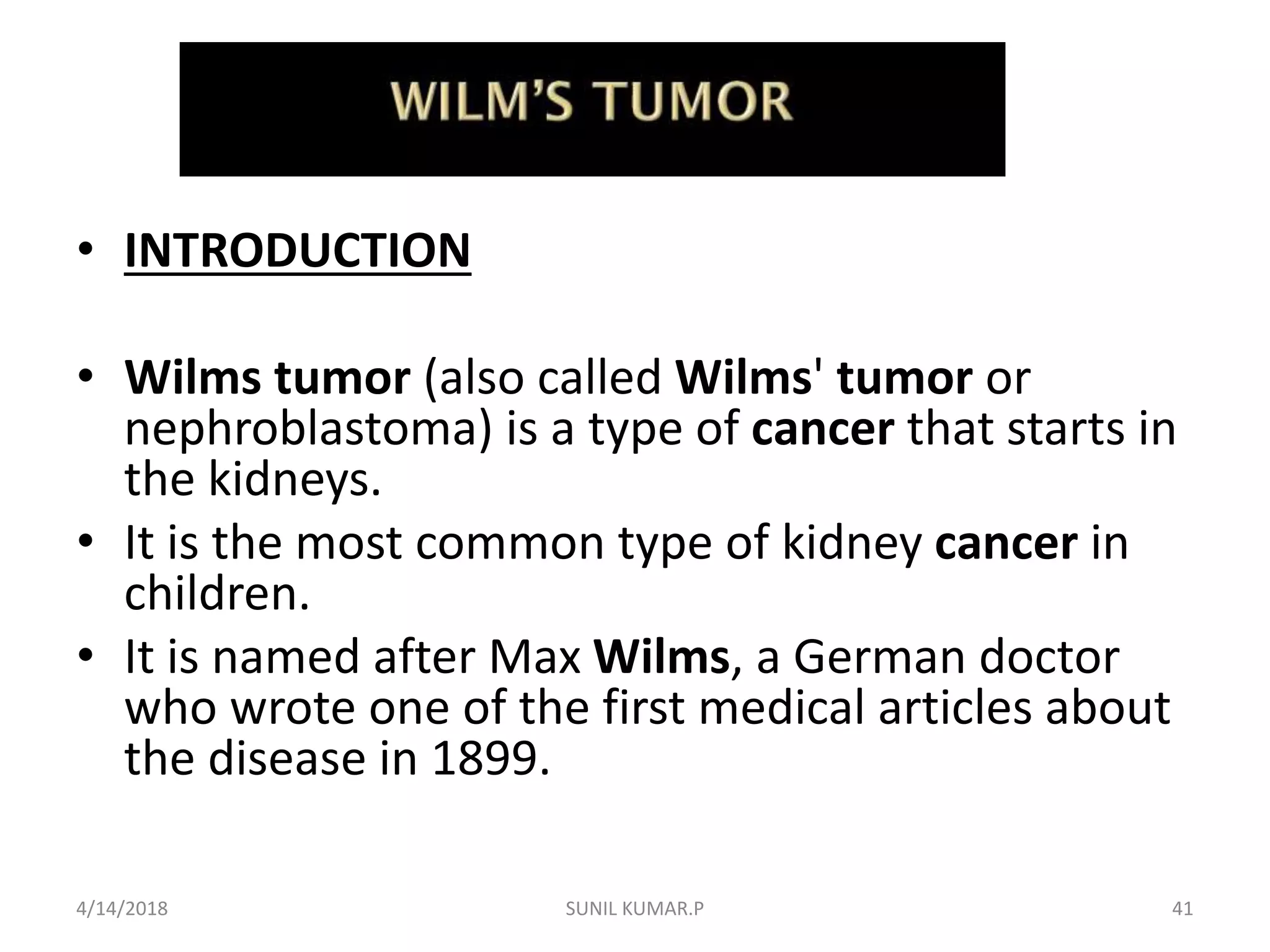 Tumors of the kidney | PPTX