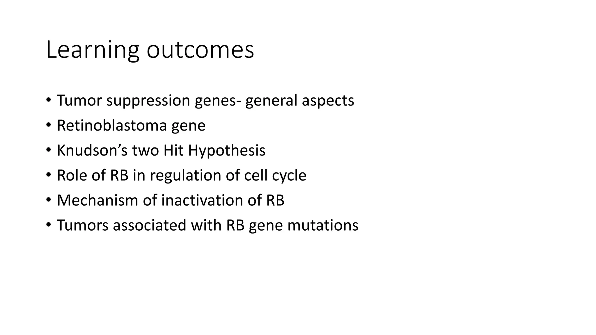 Tumor supressor genes | PDF