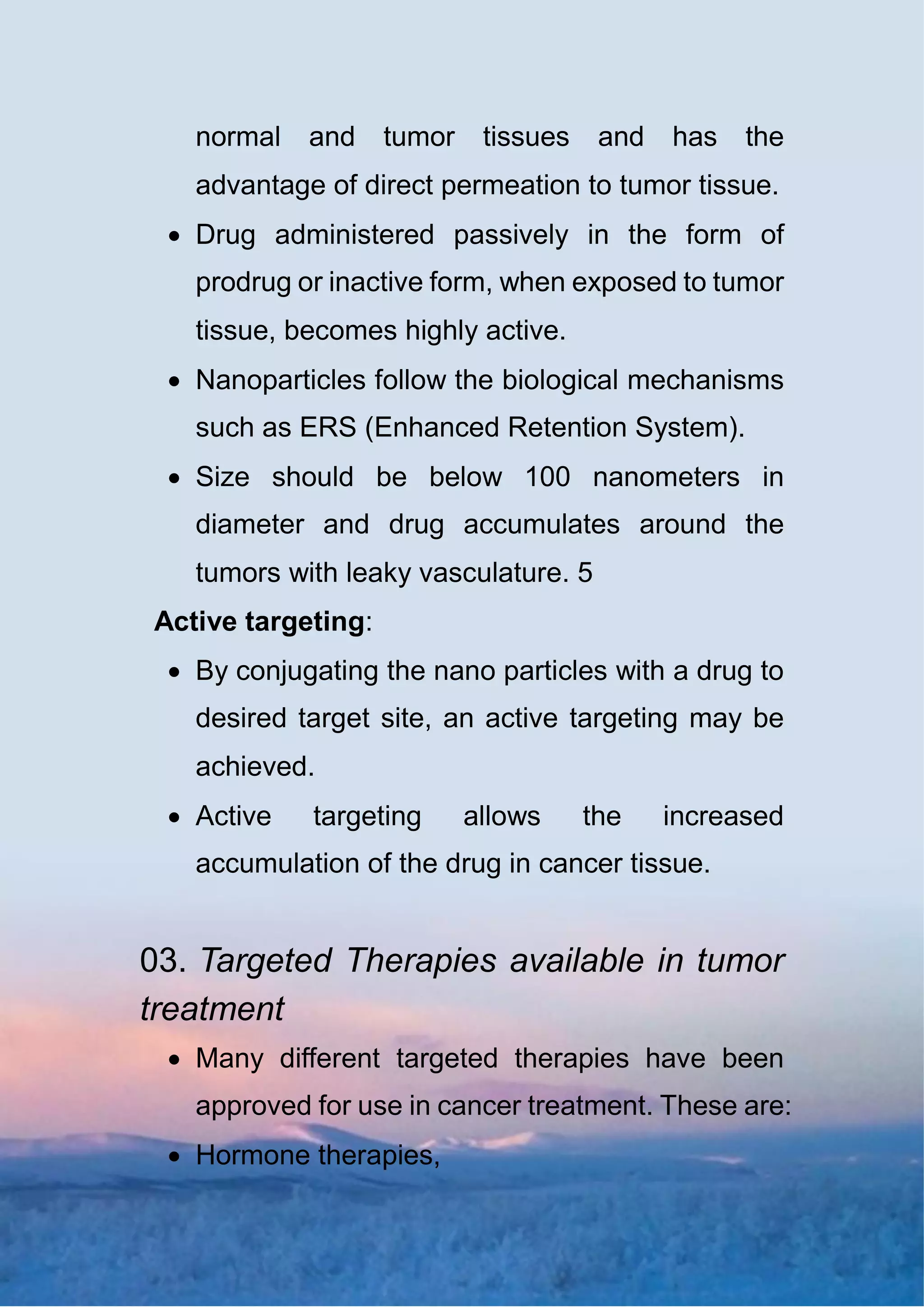Tumor targeting delivery system | PDF